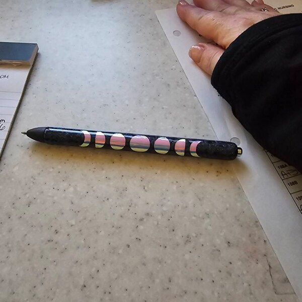 Phases of the Moon Glitter Gel Pen, Custom Epoxy Glitter Pen, Custom ...