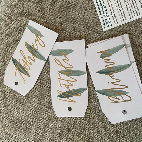 Greenery Custom Gift Tag - Etsy