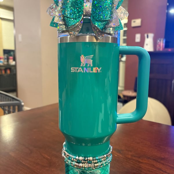 Purple and Teal Stanley Straw Bow - Etsy