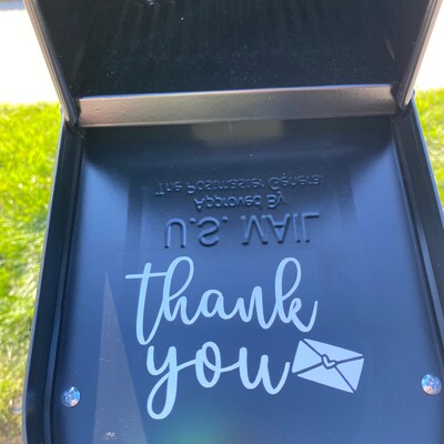 Thank You Decal, Thank You Sticker, Thank You Mail Box Decal Sticker ...