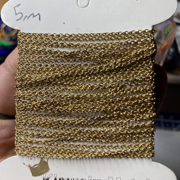 1x11mm 24k Shiny Gold Bar Chain, Gold Soldered Chain, Chain, Delicate ...