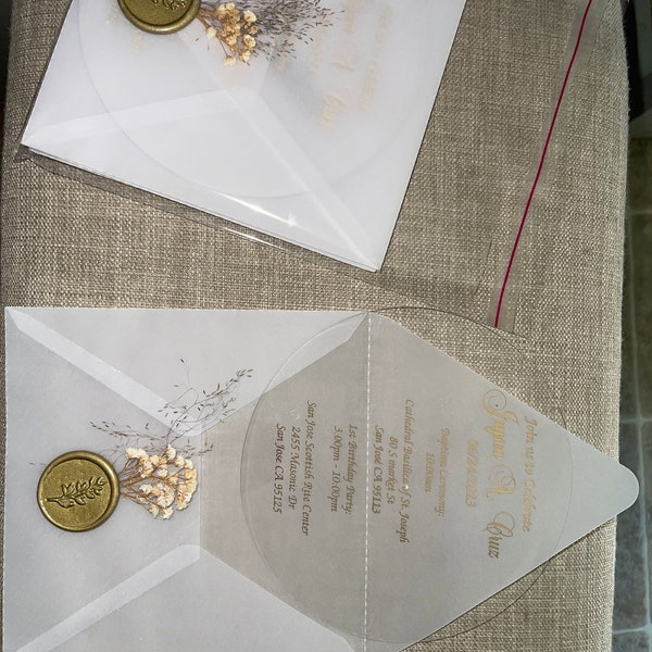Acrylic Wedding Invitation, Blush Foil-stamped Luxury Wedding ...