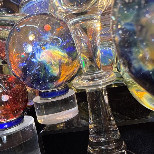 Unique Gift, 47mm Nebula Galaxy Glass Marble, Nebula Space Glass Sphere ...