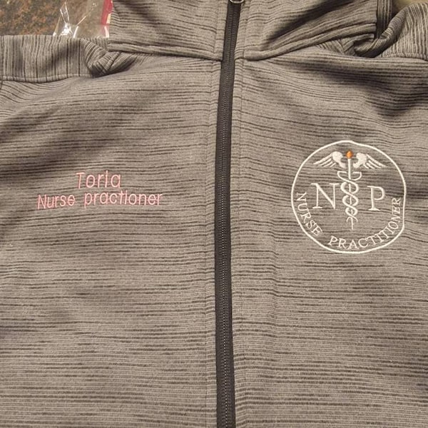 Nurse Practitioner Custom Embroidery Female Jacket. Female NP Fleece ...