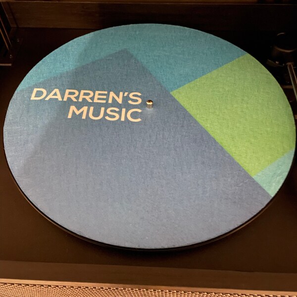 Personalized Blue Multi DJ Slipmats / Turntable Slip Mats - Technics ...