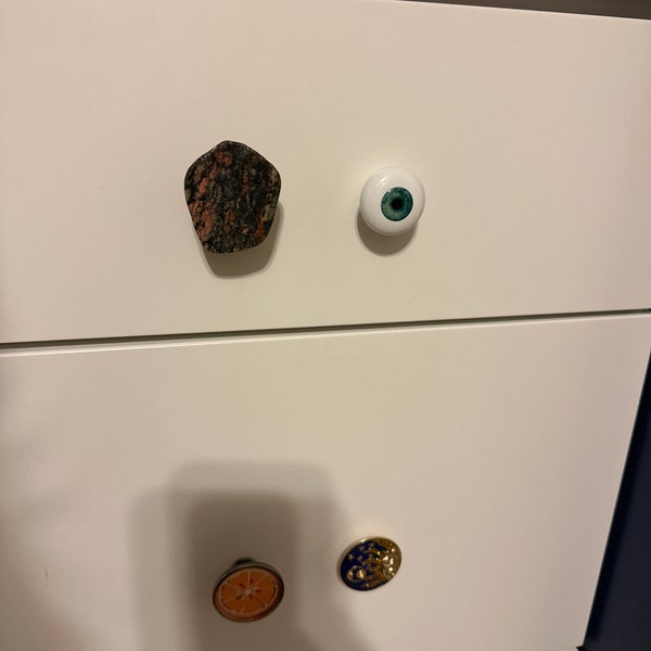 Sliced Stone Cabinet Hardware, Made in Michigan, Basalt and Granite ...