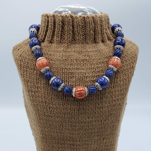 Wave Tribe, People of the Water - Hand-painted Blue Resin Pendant ...