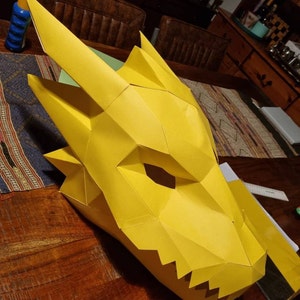 Fish Papercraft Mask Template, Low Poly Paper Mask, Unique Halloween ...