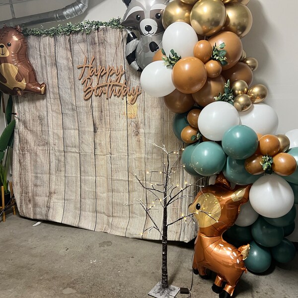 Woodland Animals Baby Shower Balloon Garland Kit - Woodland Baby Shower ...