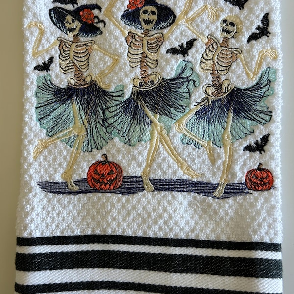 Dancing Skeletons Embroidery Design, Halloween Witches Embroidery ...