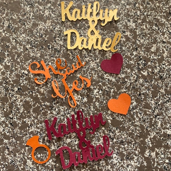 She Said Yes Confetti, Engagement Party Confetti, Bridal Confetti ...