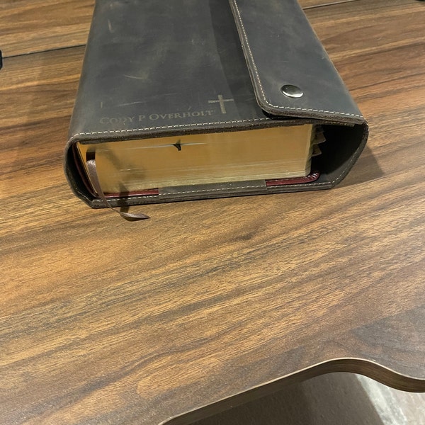 Personalized Leather Bible Cover, Monogrammed Bible Case, Engraved ...