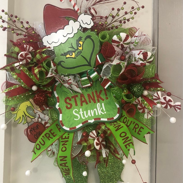 Wreath Attachment Grinch Mean One Sign - Etsy