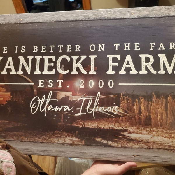 Personalized Farm Name Sign - Family Farm Custom Canvas Print With ...
