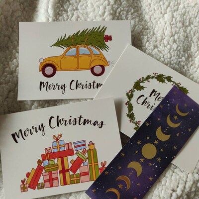 Christmas Cards Set of 3 / 6 / 9 Festive Xmas A6 Postcards - Etsy