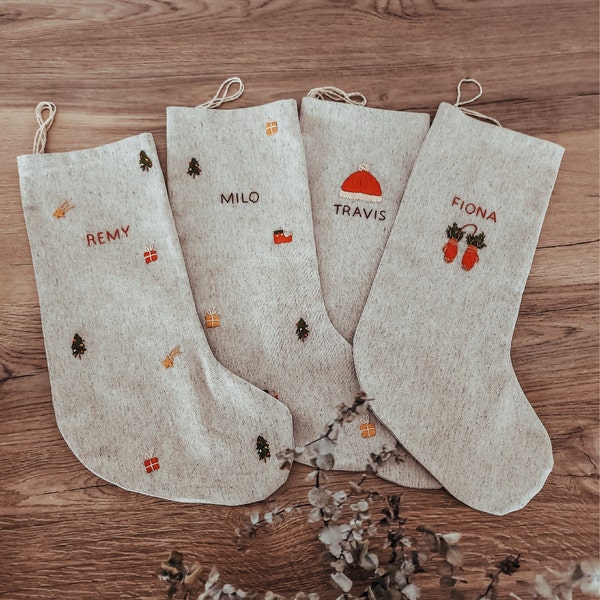 Personalized Christmas Santa Stocking/custom Name Christmas Stocking ...