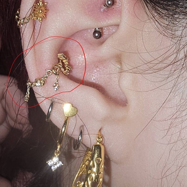 14K Solid Gold Moss Agate Stud Earring Leaf Shape Dangle Earring Dainty ...