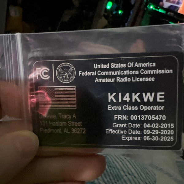 FCC GMRS License Plaque for General Mobile Radio Service Operators - Etsy