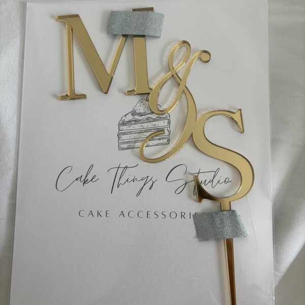 Personalized Initials for the Cake Topper L Wedding Initials on a Cake ...