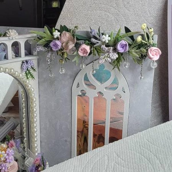 Miniature Draping Rose Window Box/polymer Roses/draping Greenery/6 ...