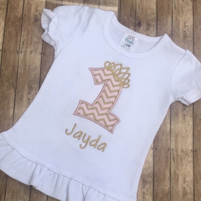 Number One Tiara Crown 1st Birthday Applique Machine Embroidery Design ...