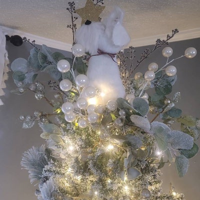 Pug Dog Christmas Tree Topper // Dog Tree Topper // Pug Holiday Decor ...