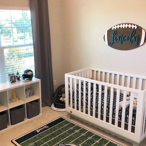 Custom Football Name Sign | 30" Custom Name Football Sign| Football ...
