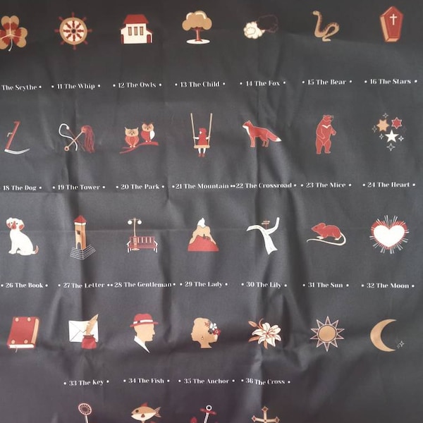 Lenormand Set Card Deck and House Chart and Booklet 4 X 9 With Meanings ...