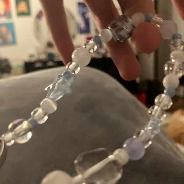 Phone Charm Silver Butterfly,black Bead Phone Strap Charm,unique Black ...