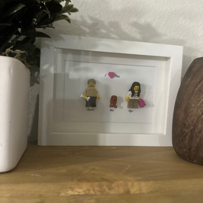 Personalized Mini Me Minifigure Frame. for up to 5 Figures. - Etsy