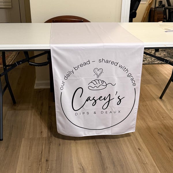 Custom Table Runner With Logo | 1-2 Days Production | Any Runner Color ...