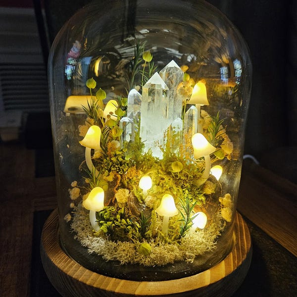 Glowing Crystal Pillars With Healing Properties, Enchanted Forest ...