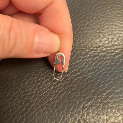 Sterling Silver 925 Safety Pin Bracelet Punk Goth Charm Safety Pin ...