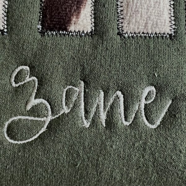 Baby Blue Script Font BX Cursive Machine Embroidery Font | Handwritten ...