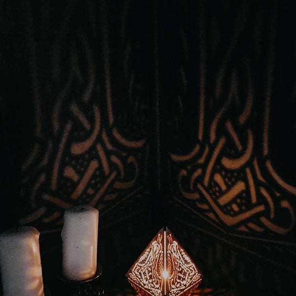 Viking Shadow Lantern Norse Thor Hammer Mjolnir Pegan Night Light - Etsy