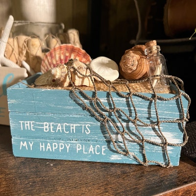 Mini Wooden Beach Crate Beach Decor Personalize Seashell - Etsy