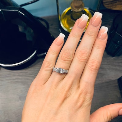 1 Ct Diamond Vintage Ring, Gold Engagement Ring, Diamond Ring ...