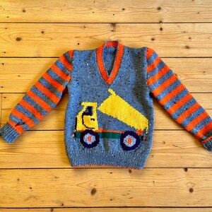 Tractor & Trailer Sweater Knitting Pattern PDF Download - Etsy