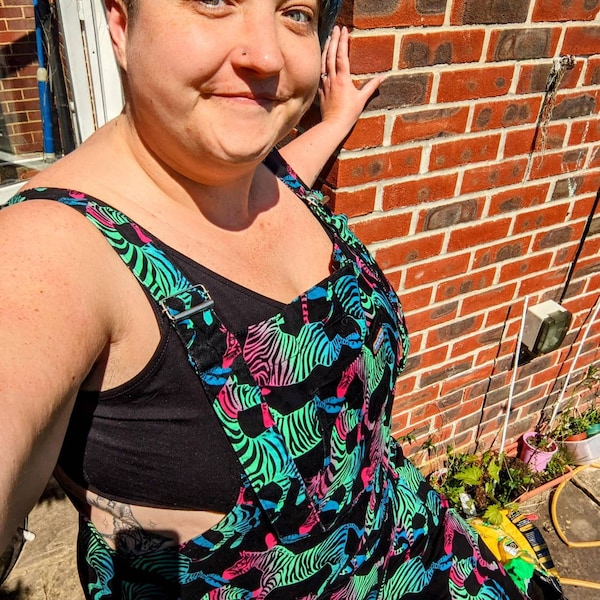 Black, Rainbow, Bolt Lighting, Dungaree, Overalls, David Bowie, Casual ...