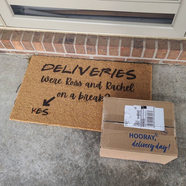 Were Ross and Rachel on a Break Funny Doormat, Personalized Doormat ...