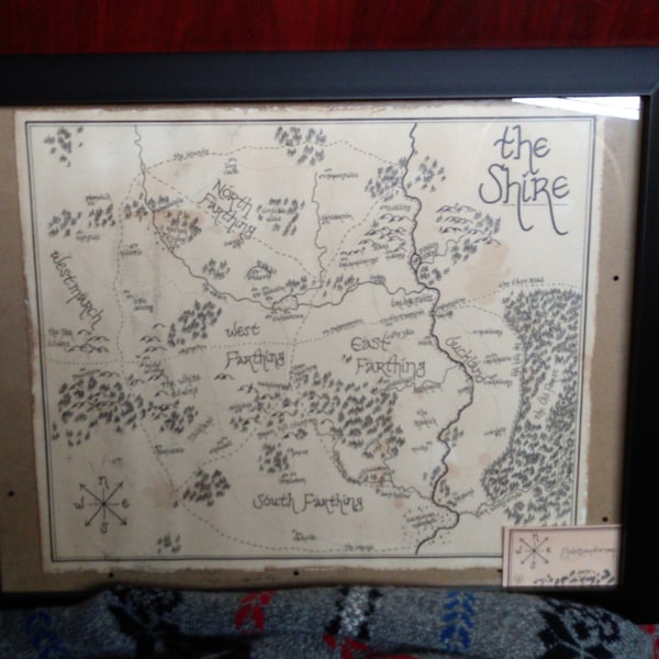 Map of the Shire: Hand-drawn Lord of the Rings Art, JRR Tolkien Gift - Etsy
