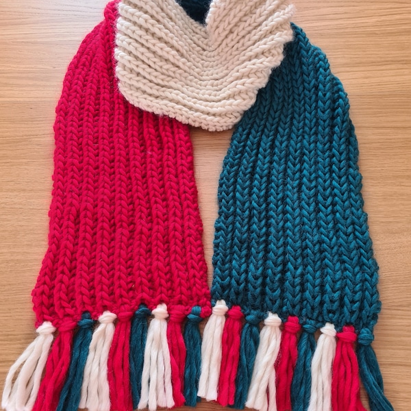 Knit Scarf Pattern // Scarf Pattern // Fisherman's Scarf // Knitting ...