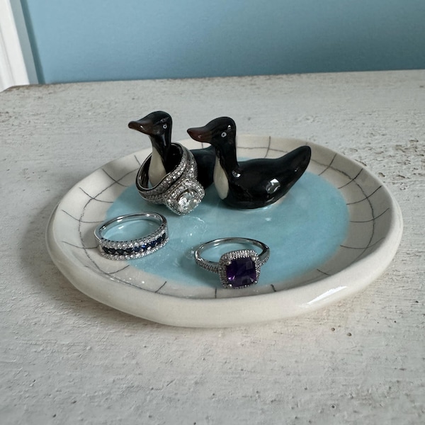 Duck Pond Ceramic Ring Dish | Trinket Dish | Engagement Gift | Birthday ...