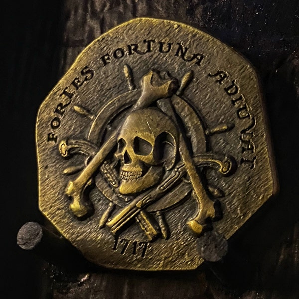 Treasure Cob Style Pirate Challenge Coin With Freemason Masonic ...