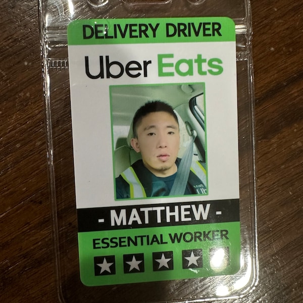 Uber Eats Driver ID Card With Your Picture - Custom Picture Badge ...