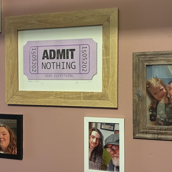 Admit Nothing Ticket Risograph Print: Signed Pop Art, A4 Size - Etsy