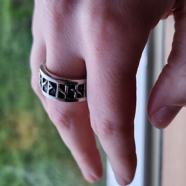 Viking Pagan Norse Adjustable Rune Ring AR001 - Etsy