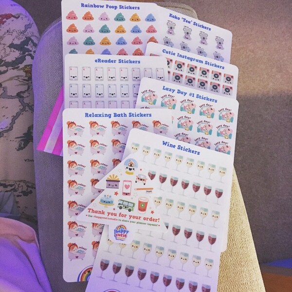 35 Cute Lazy Day Girl Planner Stickers - Etsy