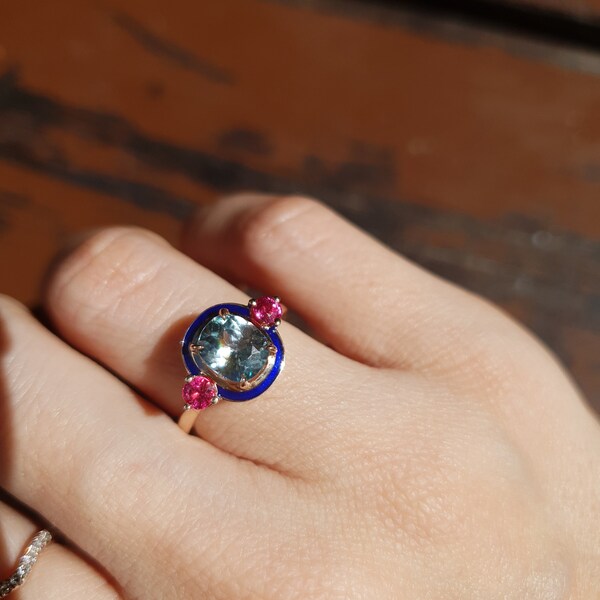 Art Deco and Cocktail Style Ring, 5.50-6.50 Ct. Amethyst Stone Ring ...