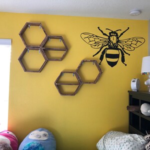 Honey Bee Decal Insect Wall Art Bug Mural Sticker - Etsy